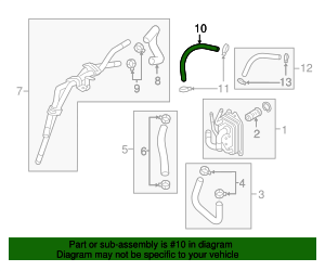 25420-F2500 - Automatic Transmission Oil Cooler Hose 2017-2021 Hyundai ...