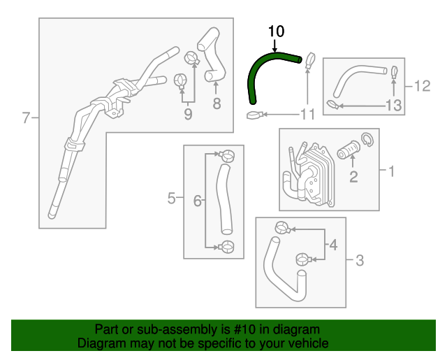 25420-F2500 - Automatic Transmission Oil Cooler Hose 2017-2021 Hyundai ...