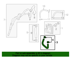 Genuine Lower Hose for 2017-2021 Hyundai | Part# 25415-F2500 | Hyundai ...