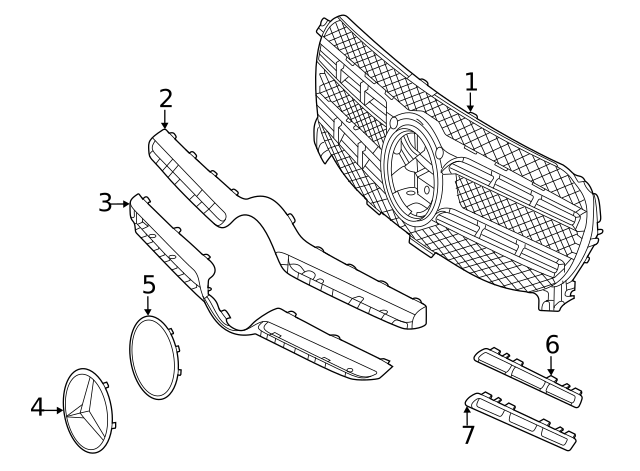167-888-10-00 - Grille 2020-2023 Mercedes-Benz | AutoNationParts.com