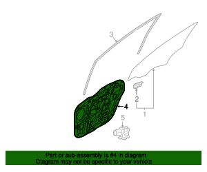 82471-G2010 - Window Regulator 2017-2022 Hyundai Ioniq ...