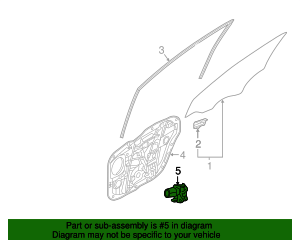 82460-G2020 - Power Window Motor 2017-2022 Hyundai Ioniq ...