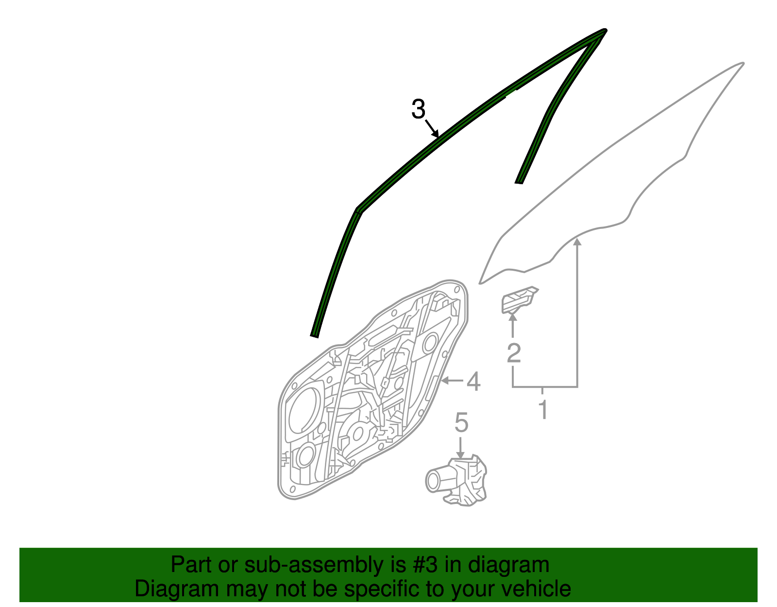 Hyundai - 82540-G2000 - Run Channel - 2017-2022 Hyundai Ioniq | OEM ...