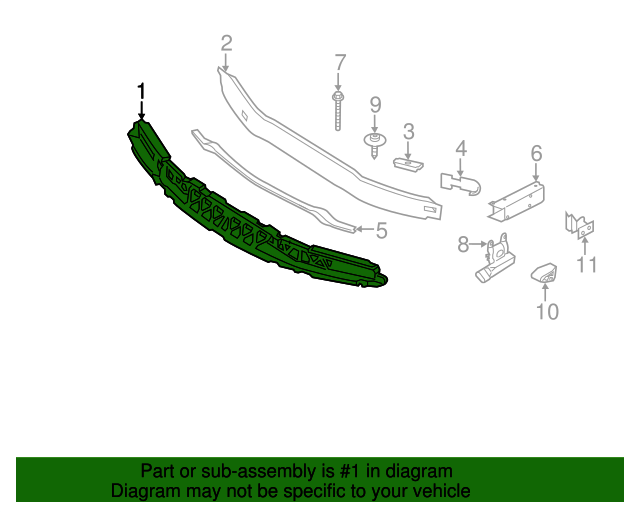 51118054546 - 2014-2020 BMW Absorber (51-11-8-054-546) | BMW of South ...