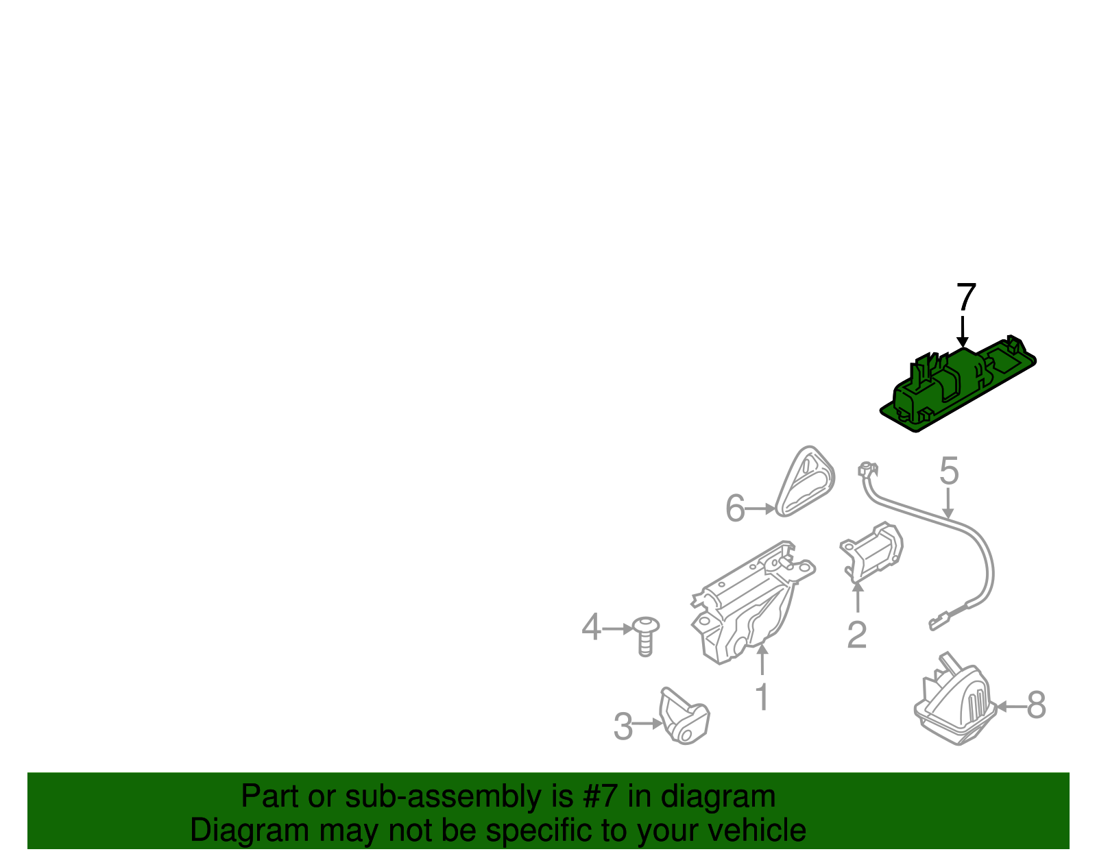 51247463163 - 2011-2022 BMW Trunk Lid Release Switch (51-24-7-463-163 ...