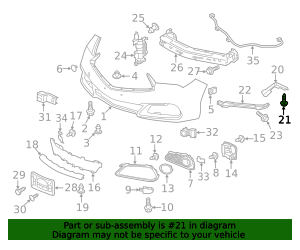 2018-2023 Acura TLX Spacer Screw 93903-25780 | OEM Parts Online