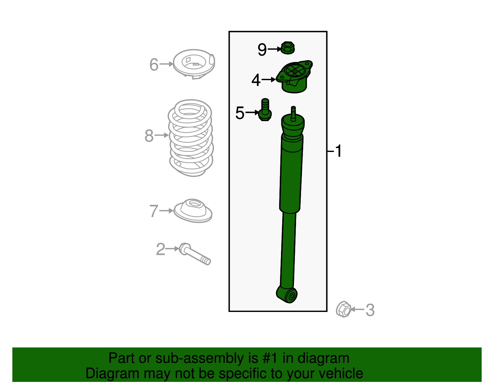 2014-2019 Ford Fiesta | Shock Absorber Assembly | C1BZ-18125-N | Walls ...