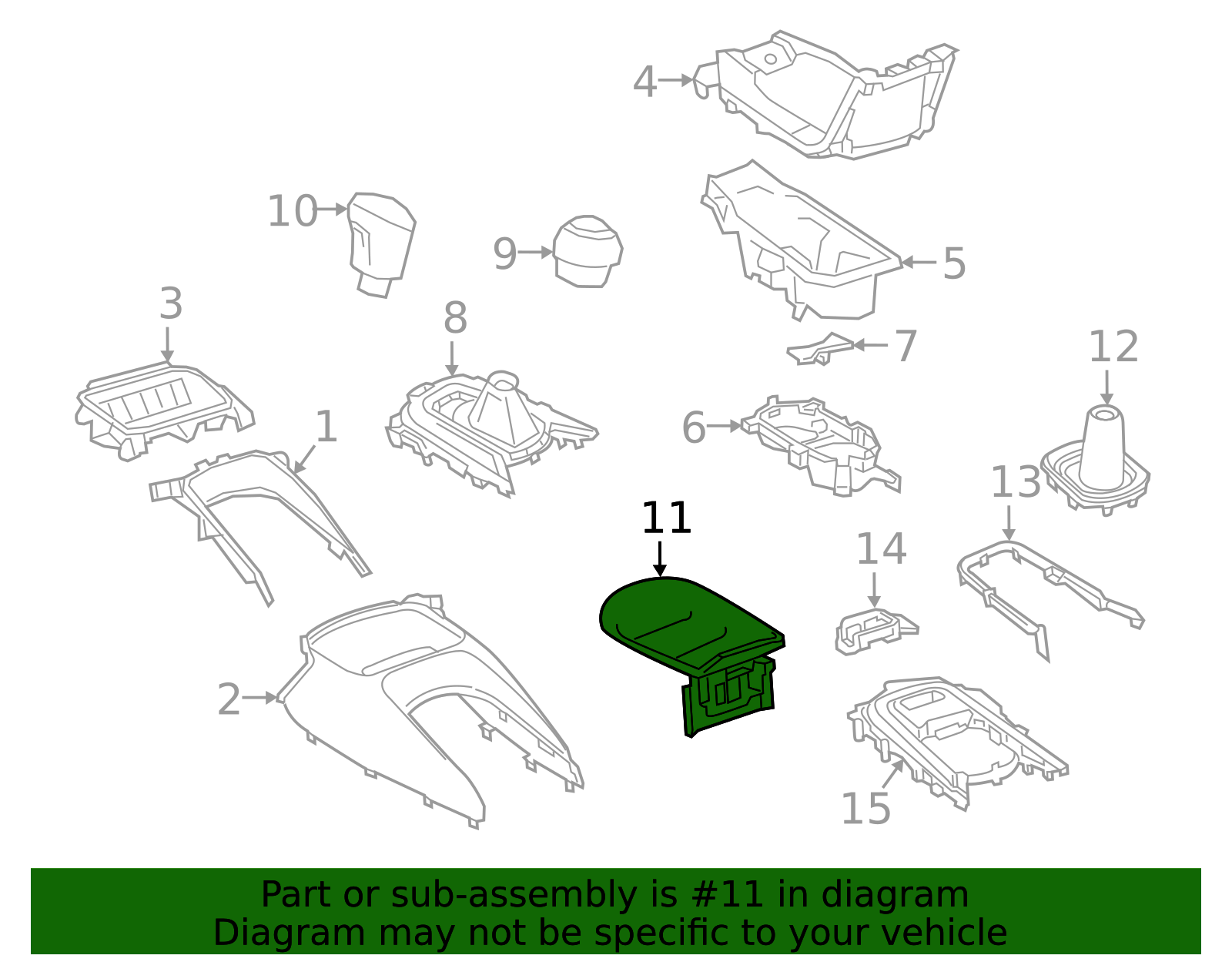 2020-2022 Toyota Corolla Console Armrest 58905-02D40-B1 | OEM Parts Online