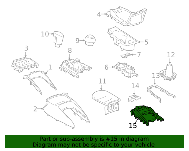 58821-02A40 - Console Trim Panel 2020-2022 Toyota Corolla ...