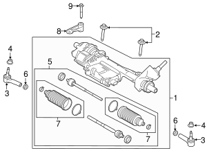 2015-2020 Ford Mustang Inner Tie Rod GR3Z-3280-B | QuirkParts