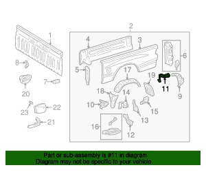 65545-0C010 - Reinforcement - 2003-2006 Toyota Tundra | Nucar Toyota Parts