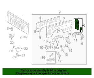 2003-2006 Toyota Tundra End Panel 65506-0C020 | Toyota Parts