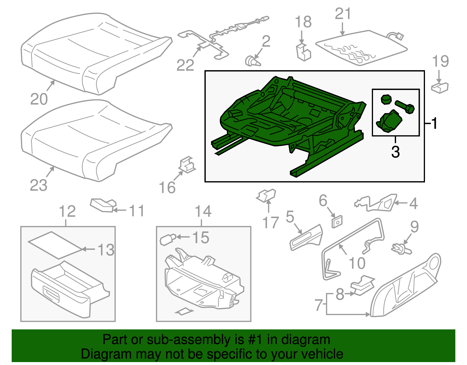 5QM-881-106-A - Seat Frame 2015-2017 Volkswagen | Volkswagen Parts Catalog