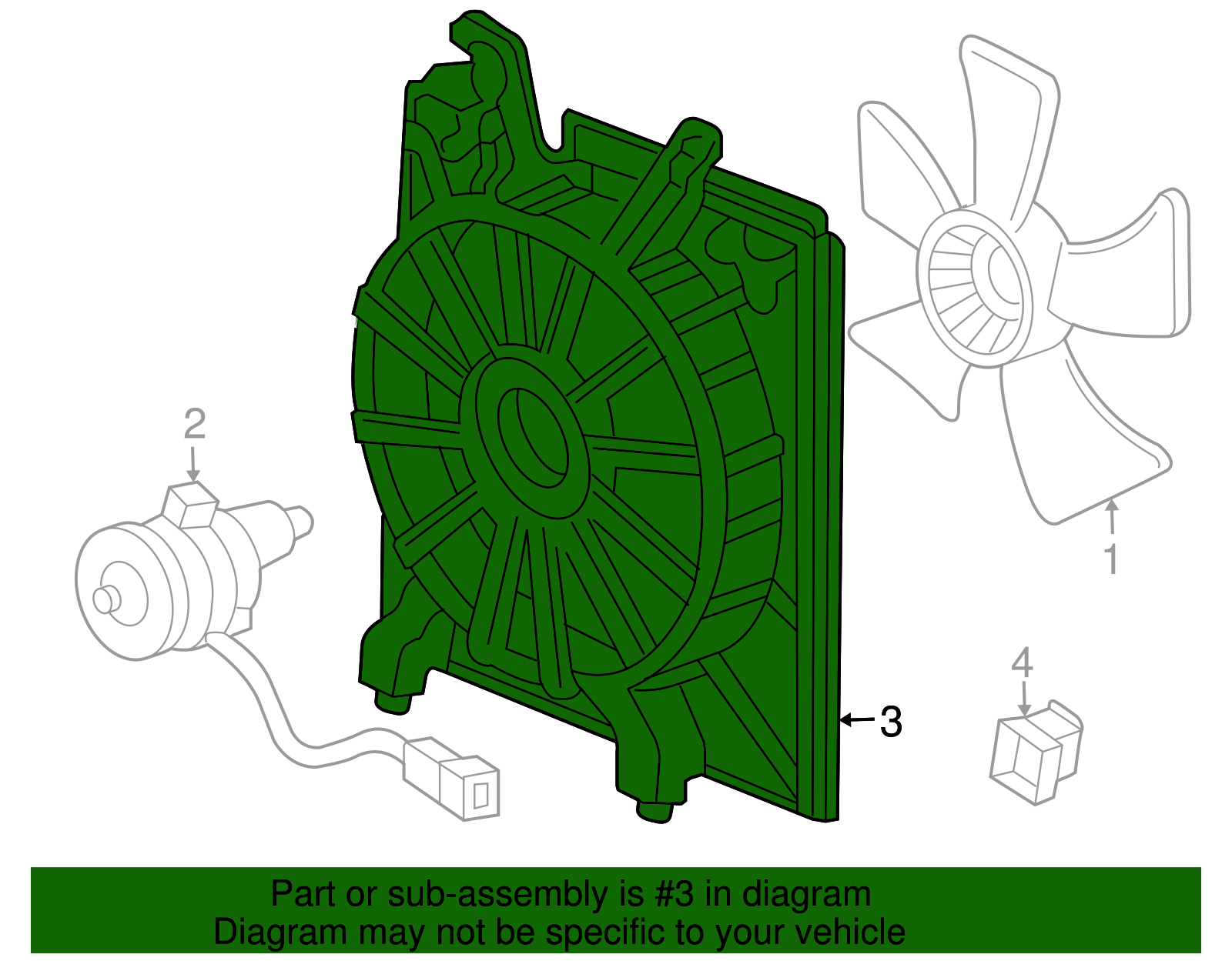 19015-RCA-A01 - Fan Shroud 2003-2007 Honda Accord | Honda Parts Online