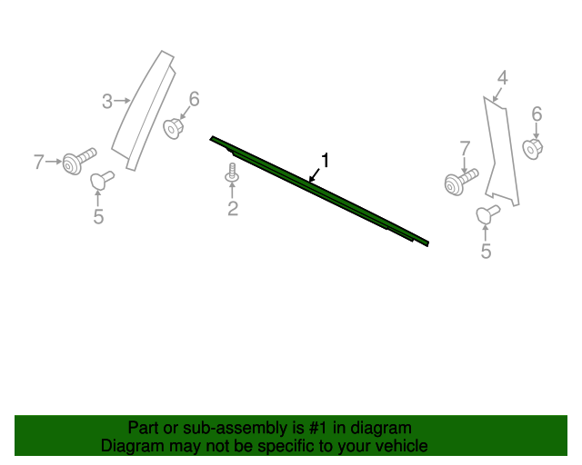 2013-2020 Ford Belt Molding DS7Z-5425860-A | Blue Springs Ford Parts