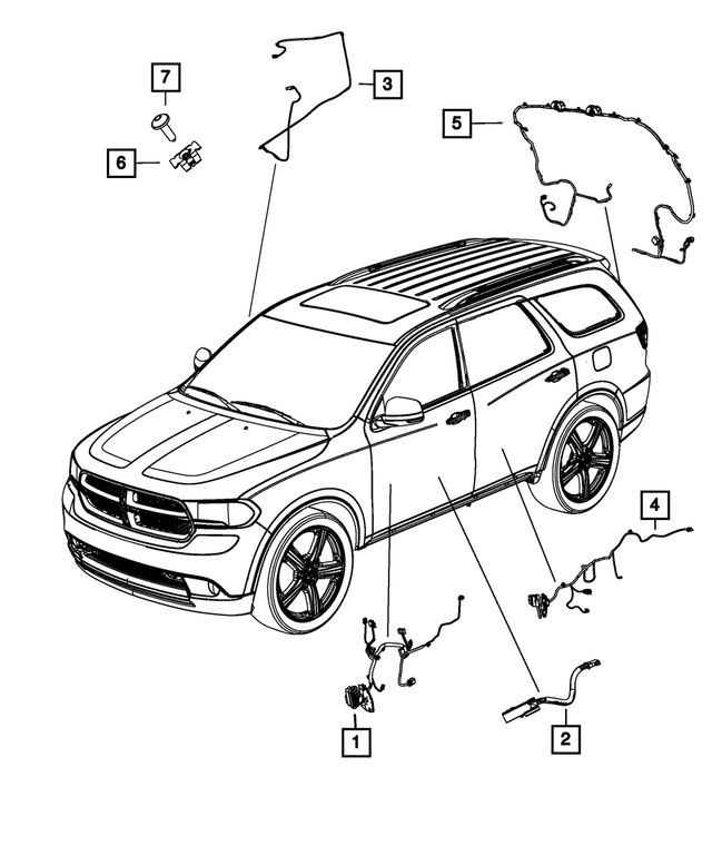 2016-2017 Dodge Durango Lift-Gate Wiring 68264523AD | Mopar eStore