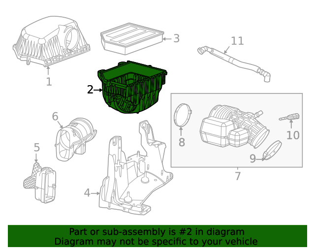 68551701AA - Air Cleaner Body - 2022-2023 Jeep | Mopar Parts Canada