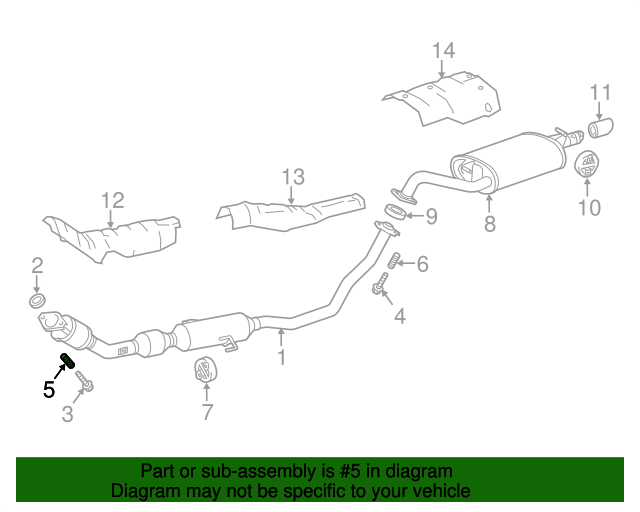 2000-2024 Toyota Exhaust Manifold Spring 90501-A0005 | Toyota Parts Center