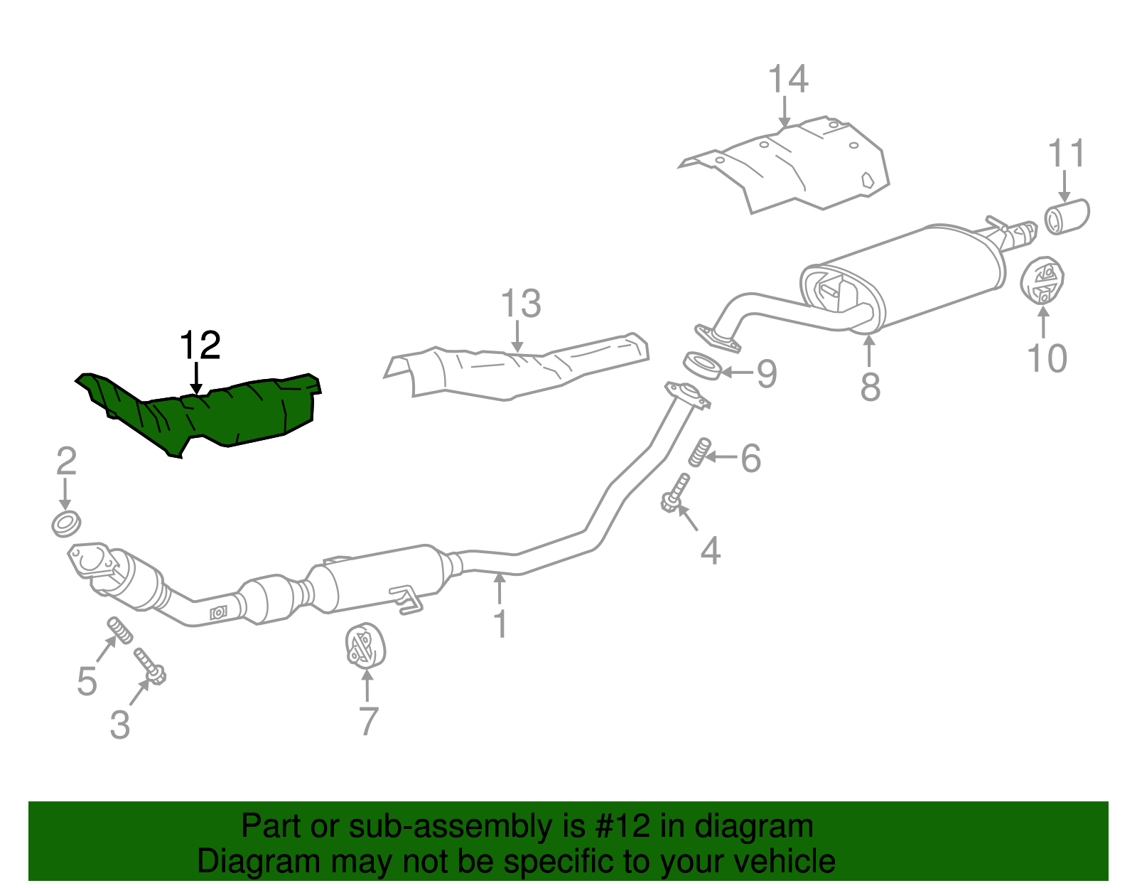 Genuine Toyota Heat Shield part# 58151-02380 for 2009-2019 Toyota ...