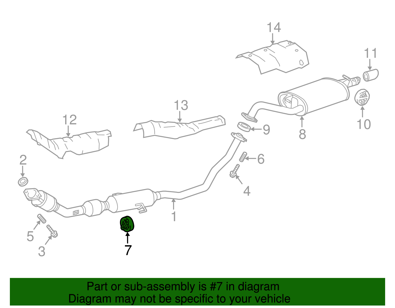2001-2025 Toyota Exhaust Pipe Hanger or Support 17565-0P031 | Toyota ...