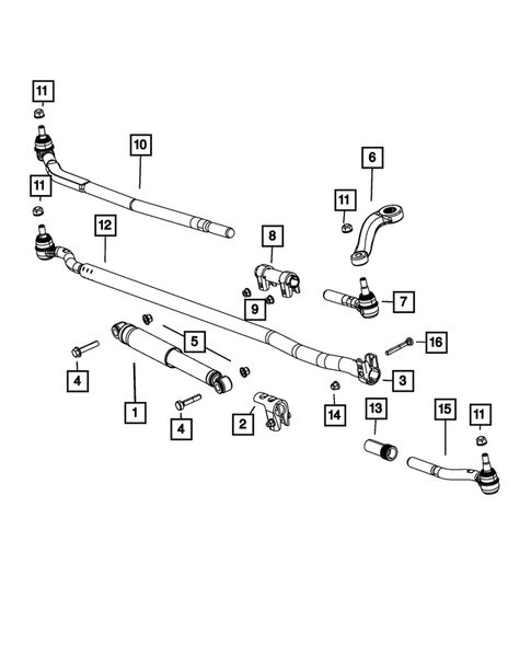 Steering Linkage, and Steering Shock for 2018 Jeep Wrangler JK | Mopar ...