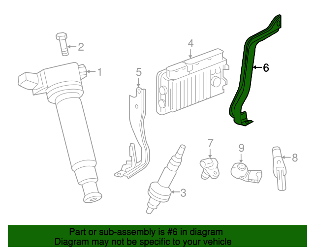 2014-2019 Toyota Highlander ECM Rear Bracket 89668-0E060 | OEM Parts Quick