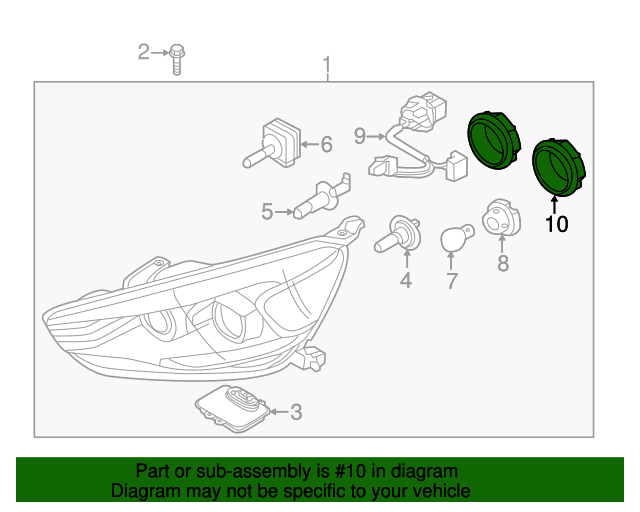 2014-2017 Kia High Beam Bulb Dust Cap 92141-3Z000 | OEM Parts Online