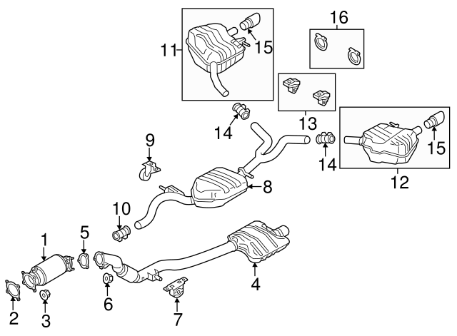 4G0-253-609-AG - Exhaust Muffler 2013-2017 Audi | AutoNationParts.com