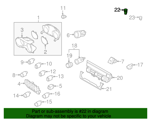73730AG01A - Sun Load Sensor - 2005-2021 Subaru | World OEM Parts Subaru