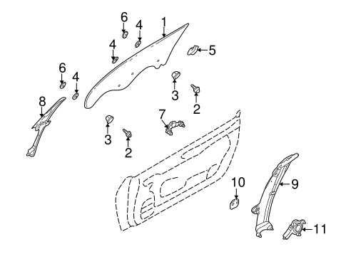 Glass - Door for 2004 Dodge Stratus | Mopar Parts