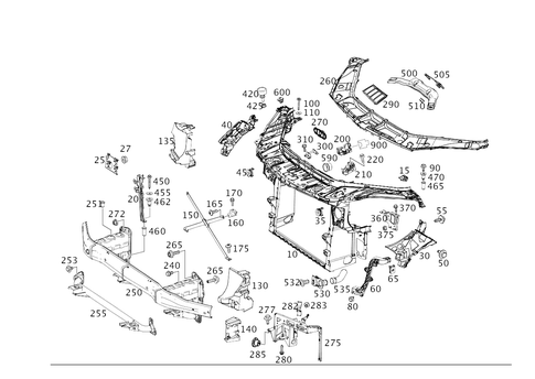 Front Reinforcement and Radiator Support for 2017 Mercedes-Benz GLE43 ...