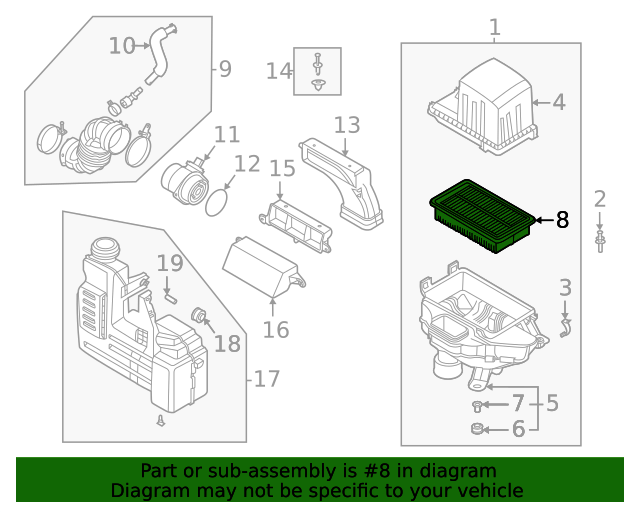 Genuine Air Filter for 2020-2024 Hyundai Venue | Part# 28113-K2100 ...