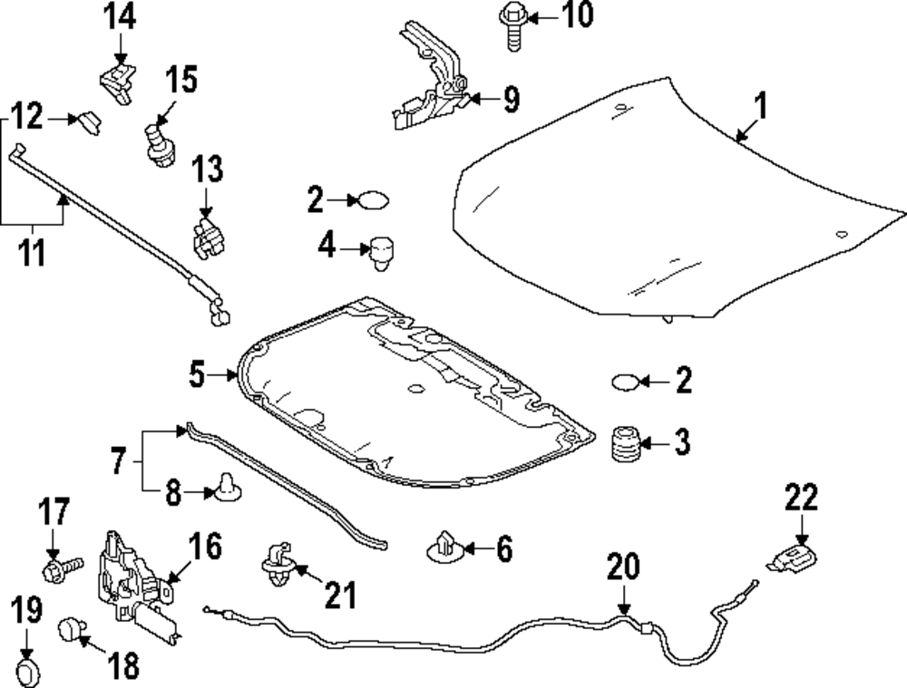 53410-AQ020 - Front Weather-Strip Hinge 2025 Toyota Camry | Longo ...
