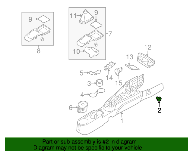86590-1G000RU - Center Console Retainer 2006-2011 Kia | Kia.Parts Store