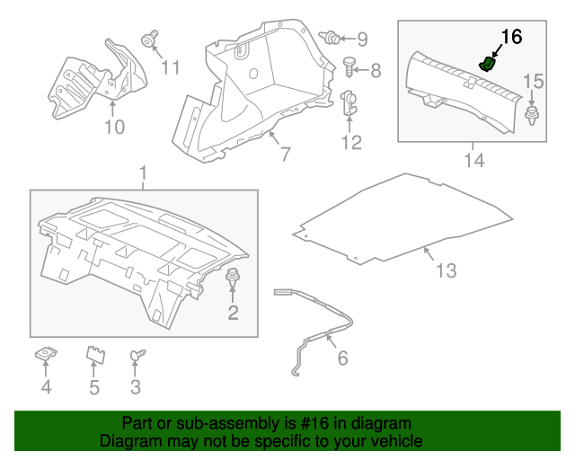 OEM 2013-2017 Honda Accord Rear Panel Trim Access Panel 84641-T2A-A01ZA ...
