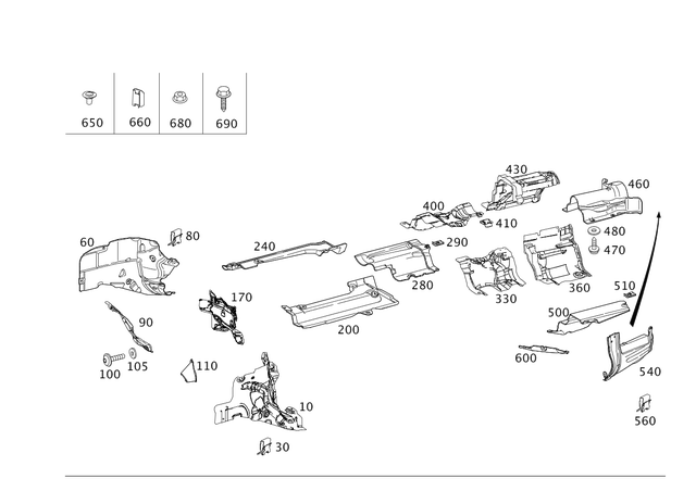 2008-2017 Mercedes-Benz Shielding 204-682-65-71 | MB Parts Center