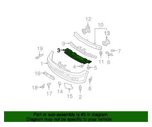 62663-EM30A - Valance Panel 2007-2012 Nissan Versa | Nissan Parts ...