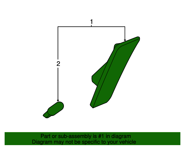 2013-2020 Cadillac Side Marker Lamp - Passenger Side (RH) 22941174 ...