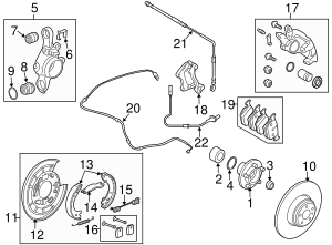 Genuine Brake Pads Rear for 2005-2016 Land Rover | Land Rover Part ...