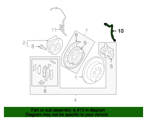 58737-2B010--DS - Brake Hydraulic Hose 2007-2012 Hyundai Santa Fe ...