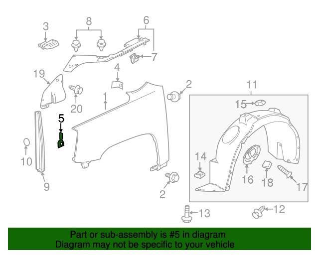 20896224 Bracket - New OEM Part From GM Parts Direct | GM Parts Store