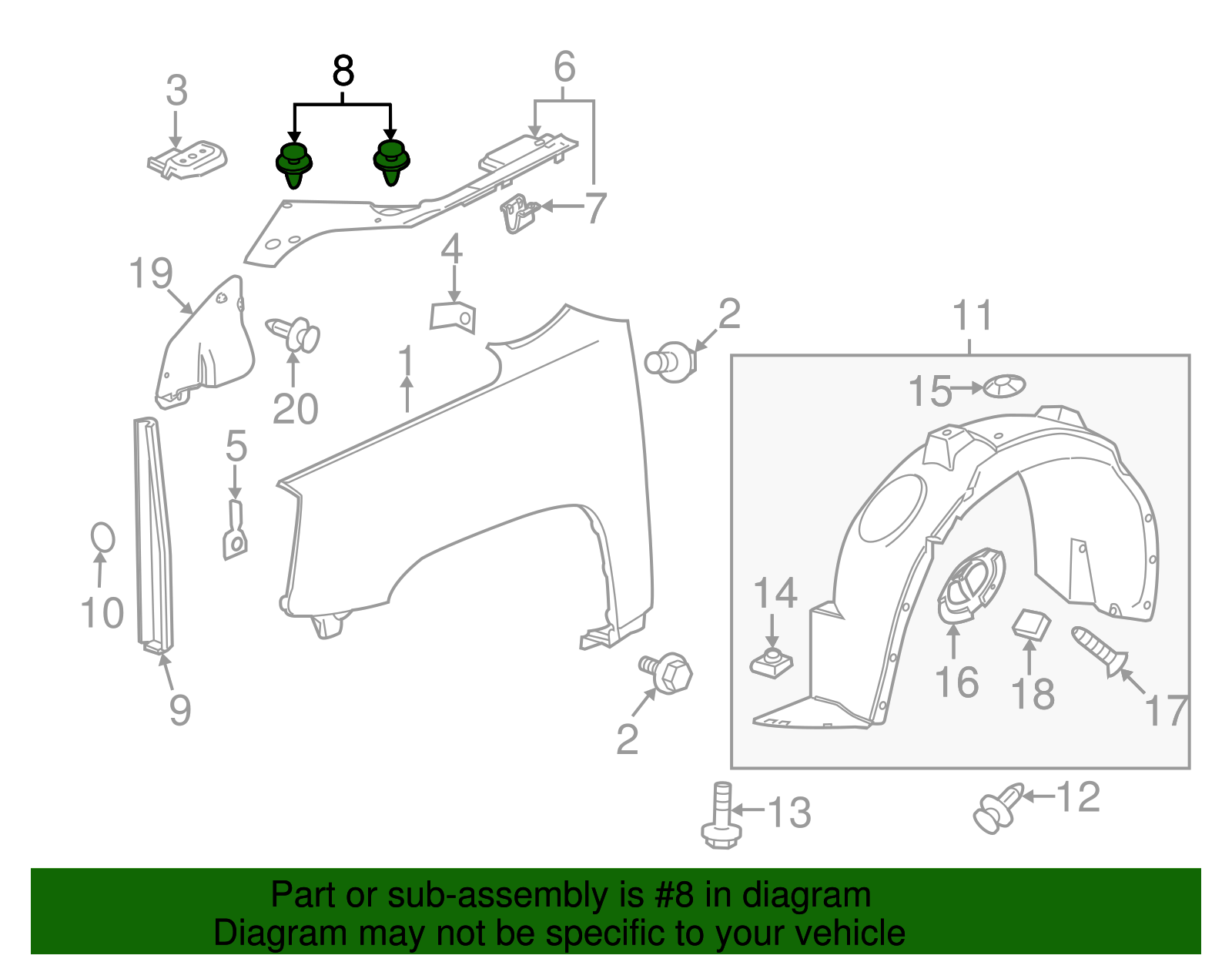 2008-2025 GM Multi-Purpose Retainer 11589291 GM | GMPartsDirect.com