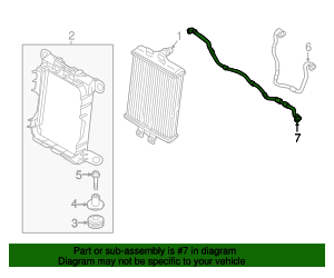 17-12-7-634-965 - Radiator Coolant Hose 2013-2015 BMW ActiveHybrid 3 ...