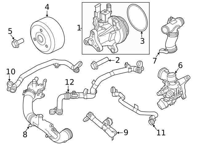 Genuine OEM Water Pump Part# LR121418 Fits 2019-2022 Land Rover: Up To ...