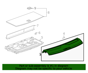 85124294 - Black Rear End Trim Finish Panel 2021-2024 GM ...
