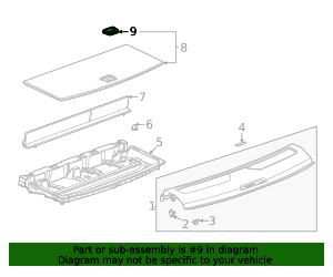 85154748 - Rear Compartment Floor Stowage Compartment Cover Handle 2021 ...