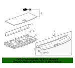 2021-2024 GM Rear Compartment Floor Stowage Compartment Cover Handle ...