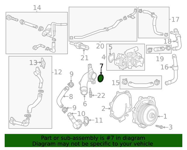 2020 GM Radiator Outlet Pipe Seal 55496156 | GMPartsDirect.com