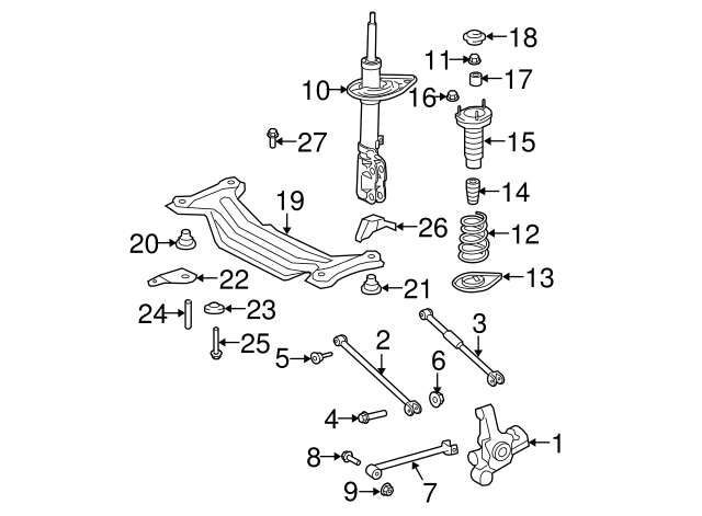 48540-39805 - Strut 2007-2012 Lexus ES350 | Longo Lexus Parts