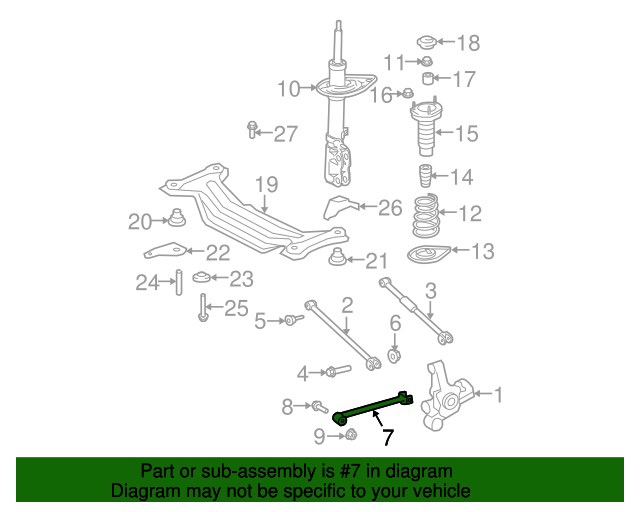2007-2012 Lexus ES350 Strut Rod 48780-33040 | OEM Parts Online